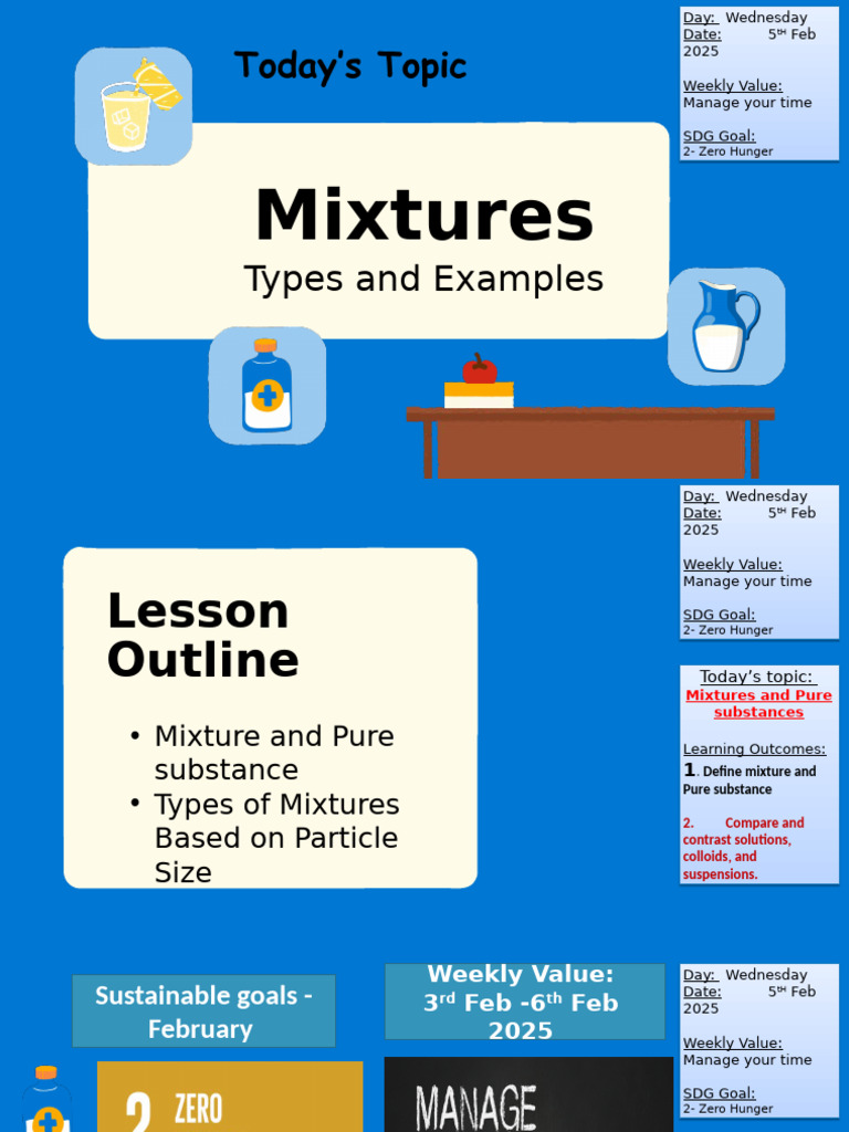 Year 7 Topic Mixtures 24-25 | PDF | Mixture | Suspension (Chemistry)
