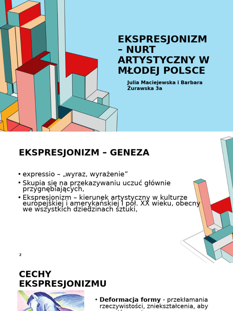 Ekspresjonizm Nurt Artystyczny W Młodej Polsce | PDF