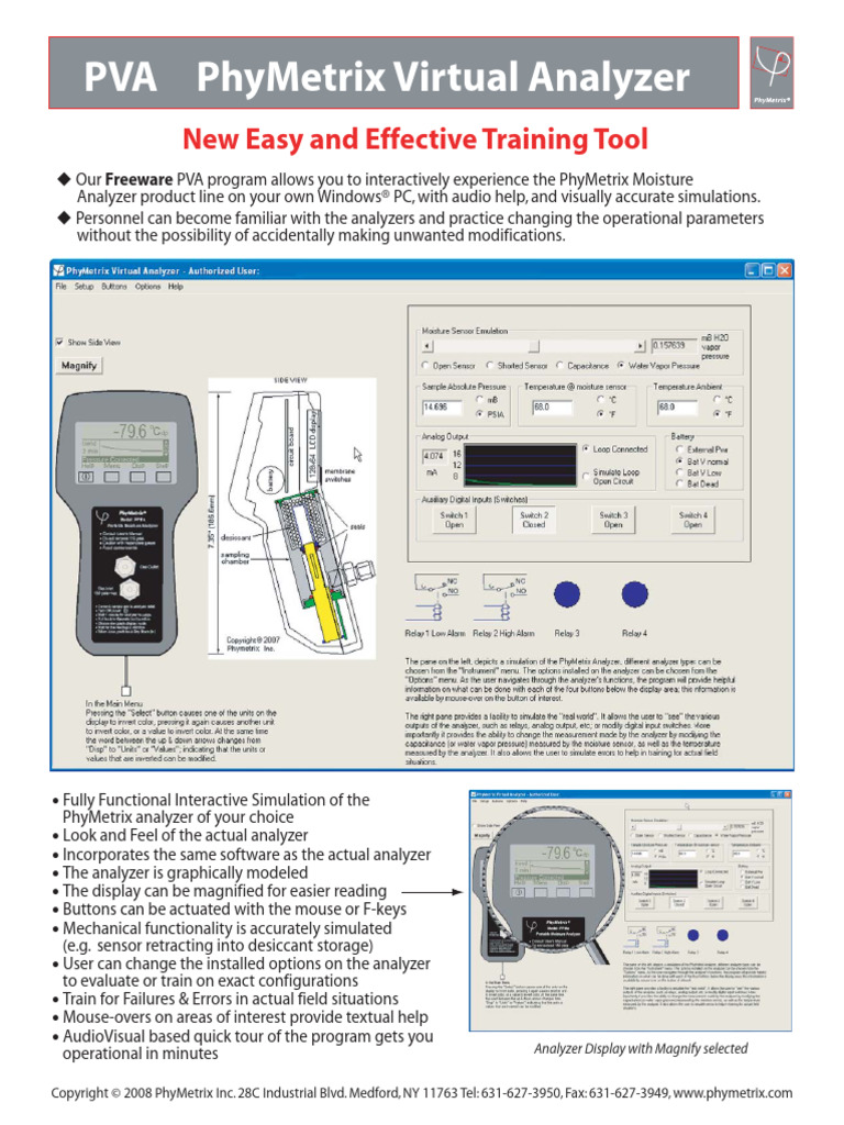 PVA-datasheet | PDF | Simulation | Sensor