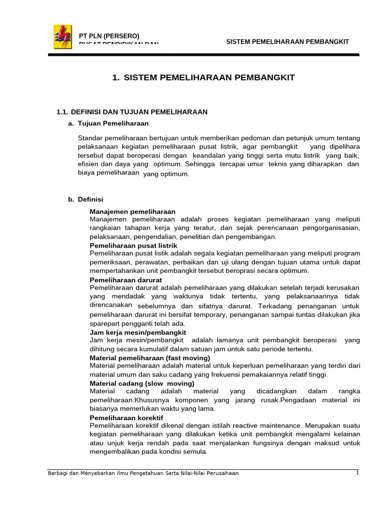 311210319-Sistem-Pemeliharaan-Pembangkit | PDF