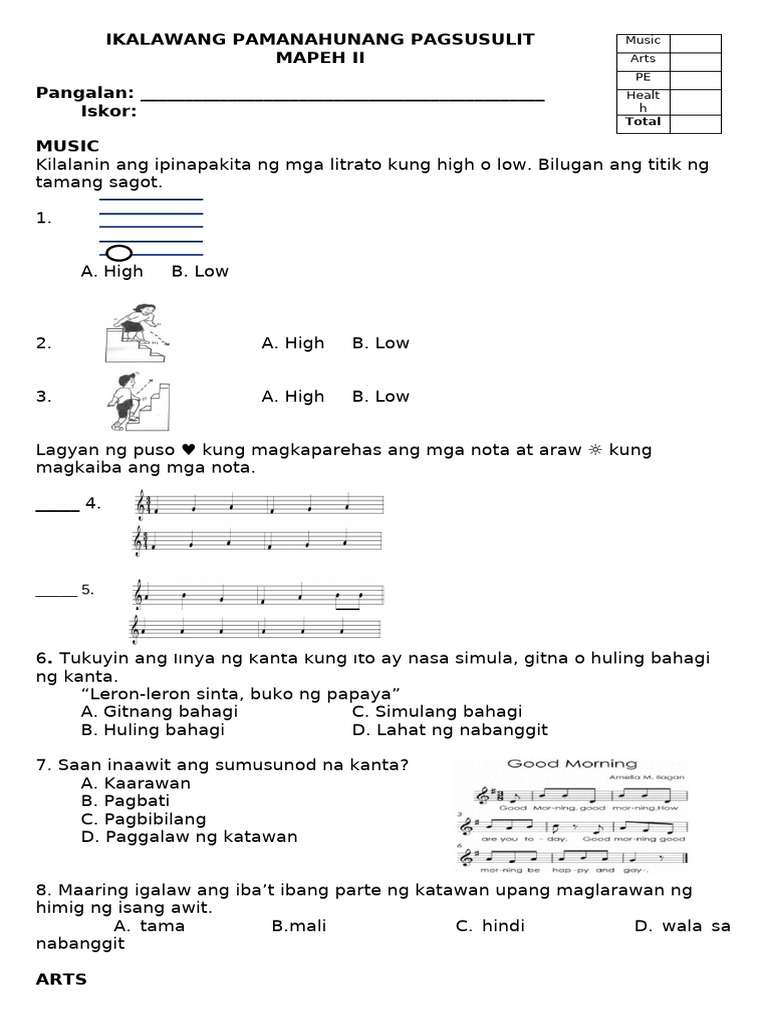 MAPEH-2-2nd-QUARTER | PDF