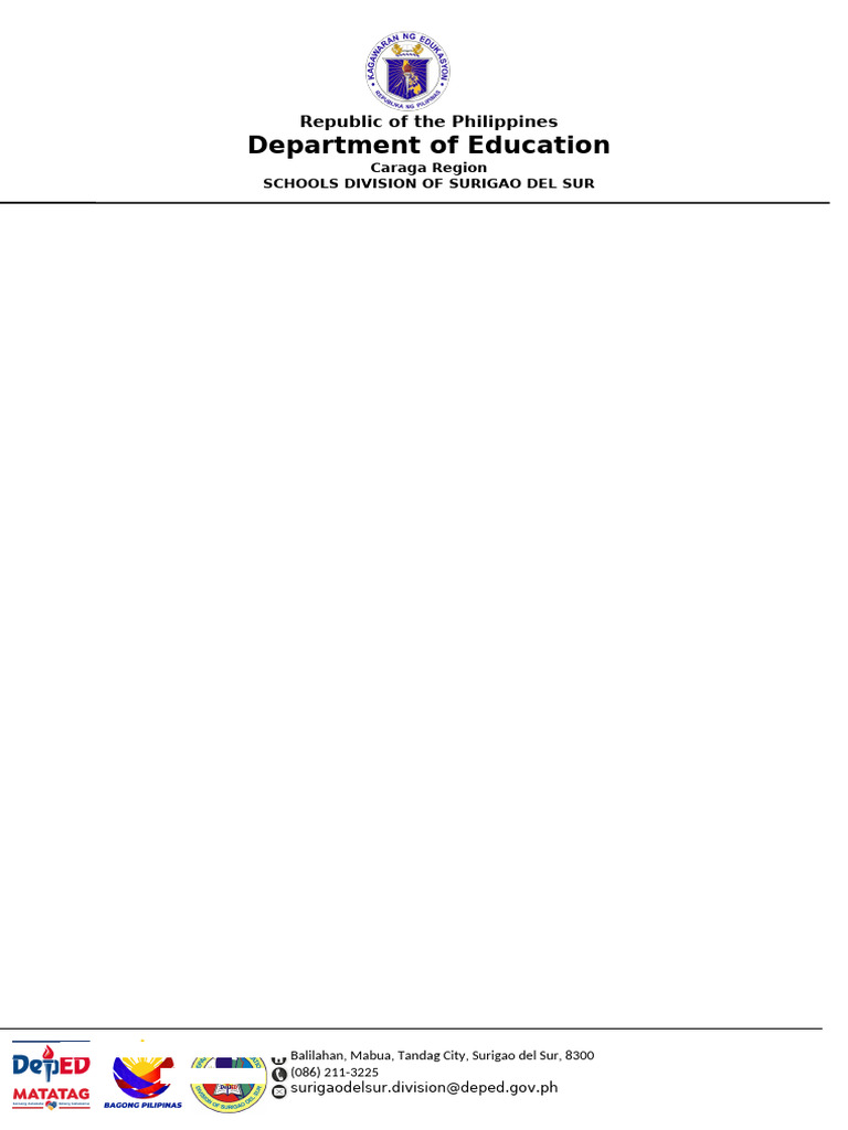 Division Letterhead Portrait Matatag | PDF