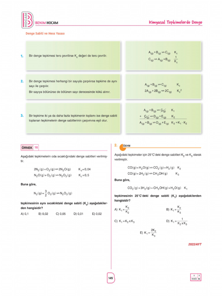 [Ayrılmış]@tgdenemeleriv2 2025 BENİM HOCAM AYT KİMYA VDK_145 | PDF