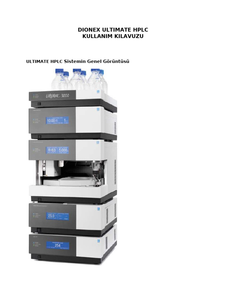 Dionex Ultimate HPLC Kullanim Kilavuzu | PDF