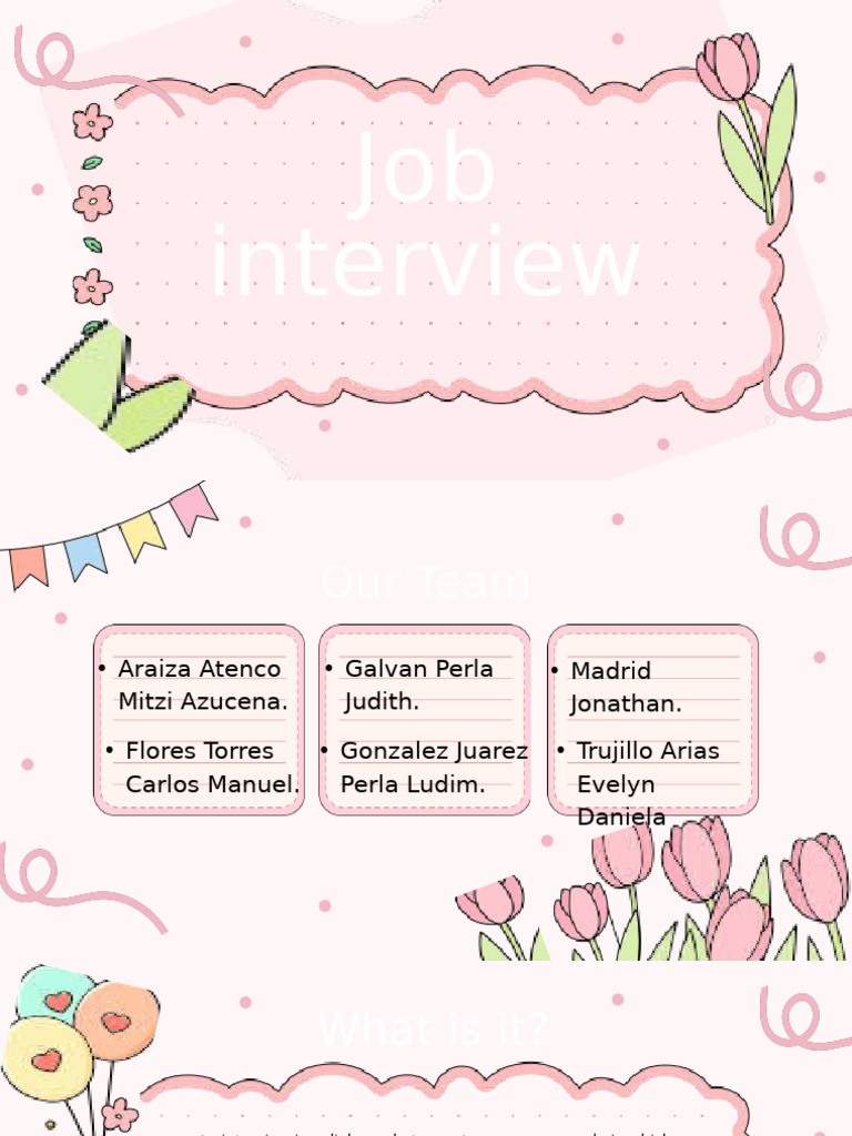Job Interview- Project Presentation | PDF | Interview | Behavioural Sciences