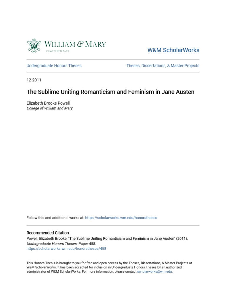 Jane Austen Romanticism 3 | PDF | Emma (Novel) | Jane Austen