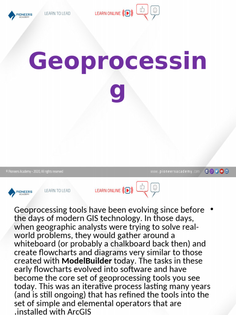 Geoprocessing Tools in ArcGIS Explained | PDF | Geographic Information System | Arc Gis