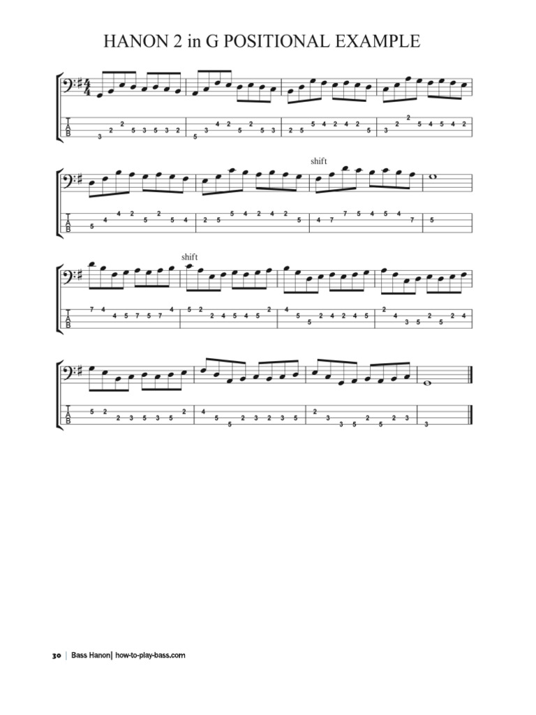 Bass Hanon No 2 | PDF