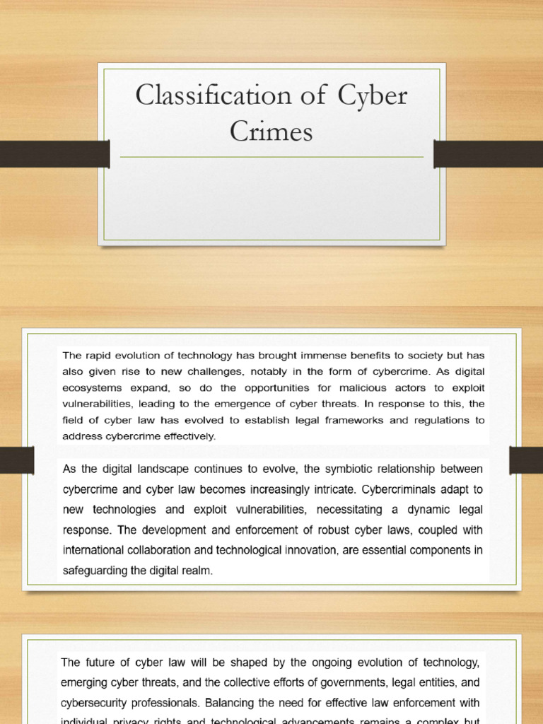 1. Classification of Cyber crimes, common cyber crimes, Cyber crime ...