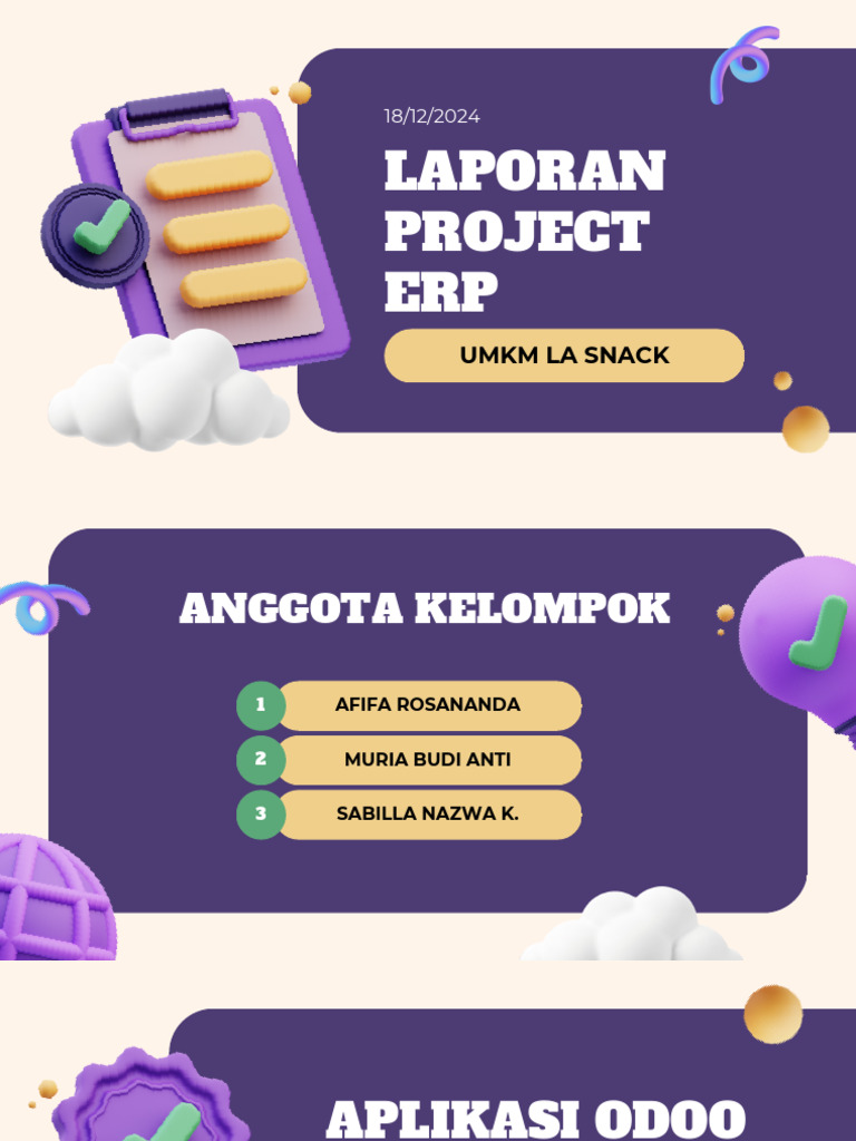 Laporan Akhir Project UMKM Berbasis ERP | PDF