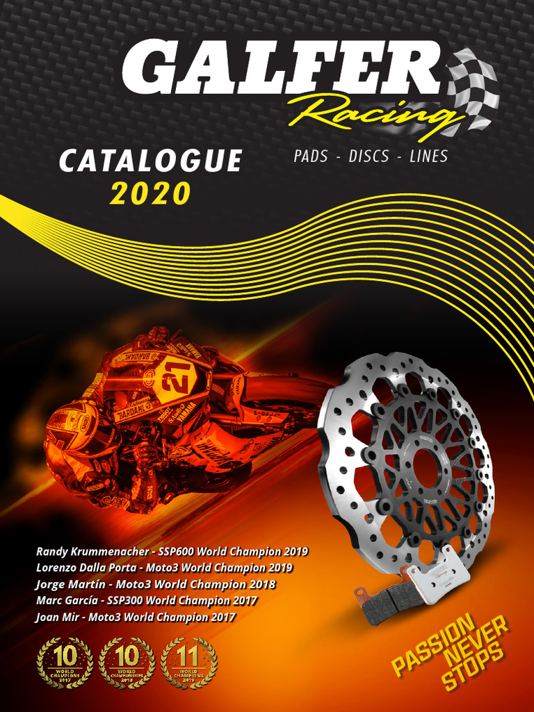 Catalogo Galfer Racing | PDF | Motociclismo | Automovilismo