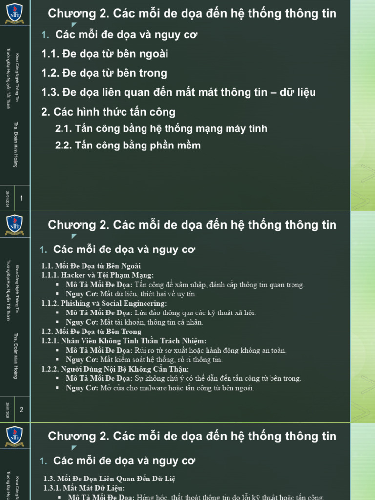 Chuong 2 - Cac Moi de Doa Den He Thong Thong Tin | PDF
