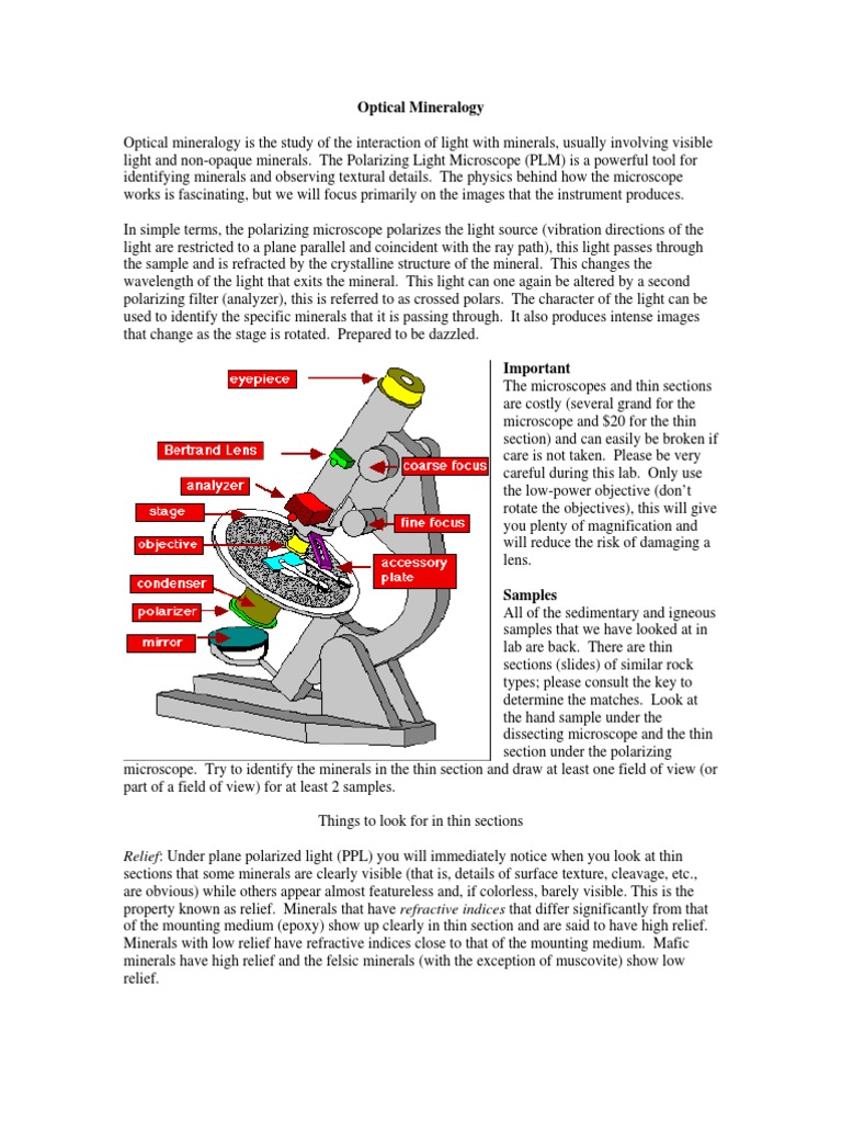 Petrological Microscope | PDF | Mineralogy | Optics