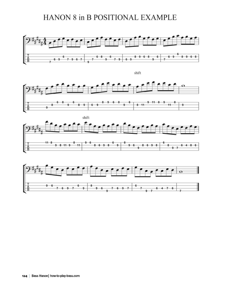 Bass Hanon No 8 | PDF