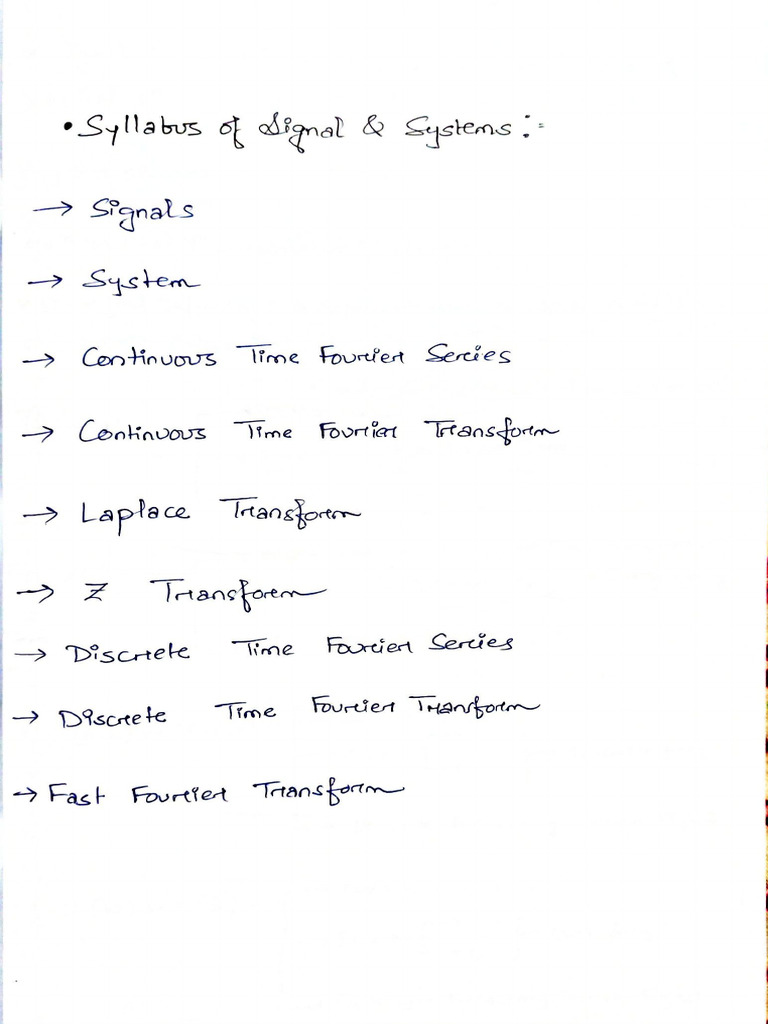 Continuous Time Signal | PDF