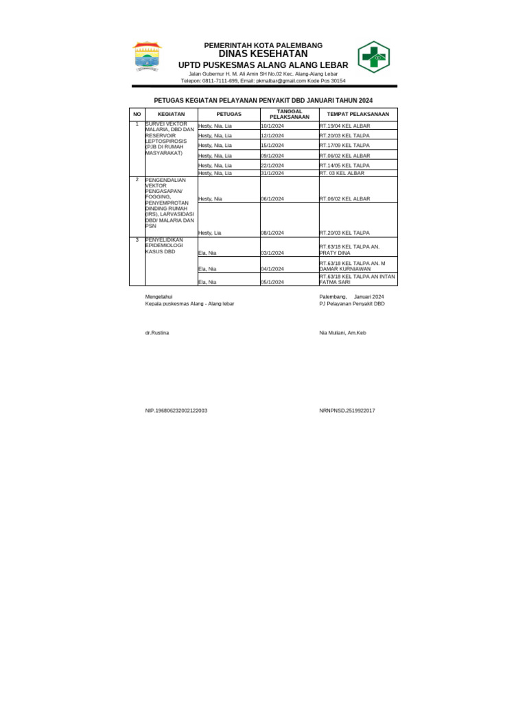 JADWAL KEGIATAN DBD 2024 | PDF