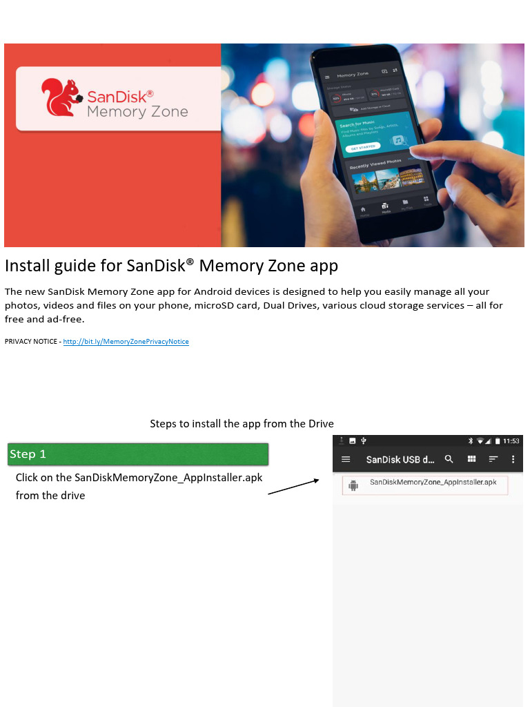 SanDiskMemoryZone QuickStartGuide | PDF