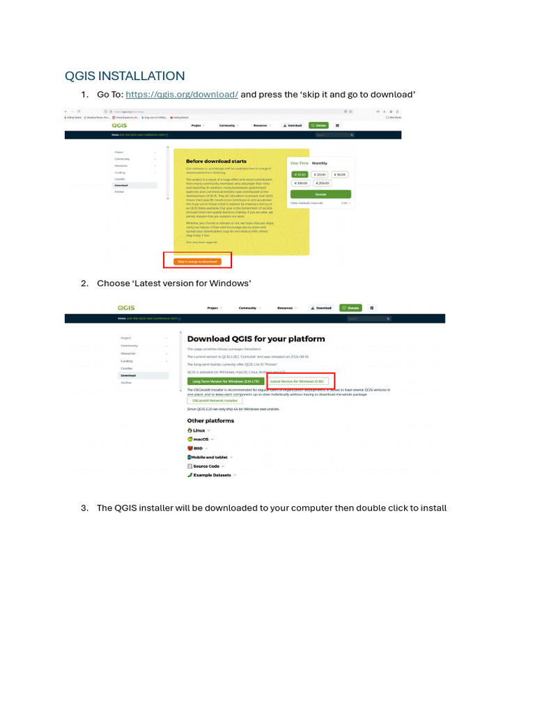 QGIS Installation tutorial (1) | PDF