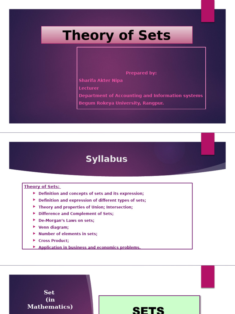 Introduction to Set Theory Concepts | PDF