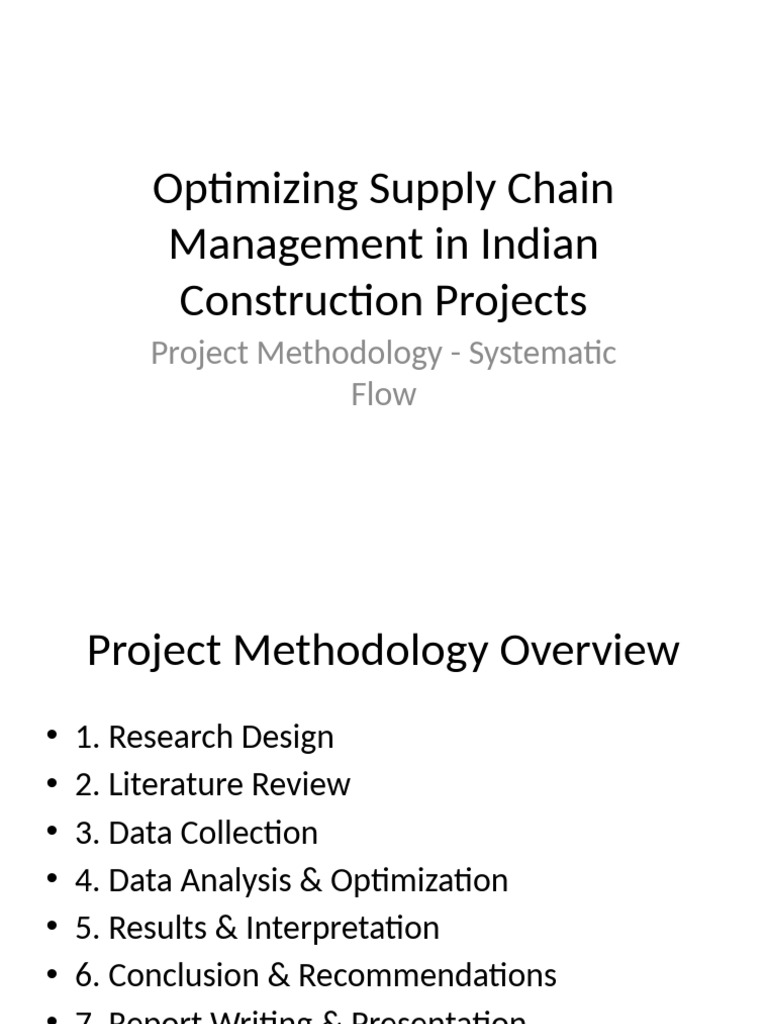 Supply Chain Methodology | PDF