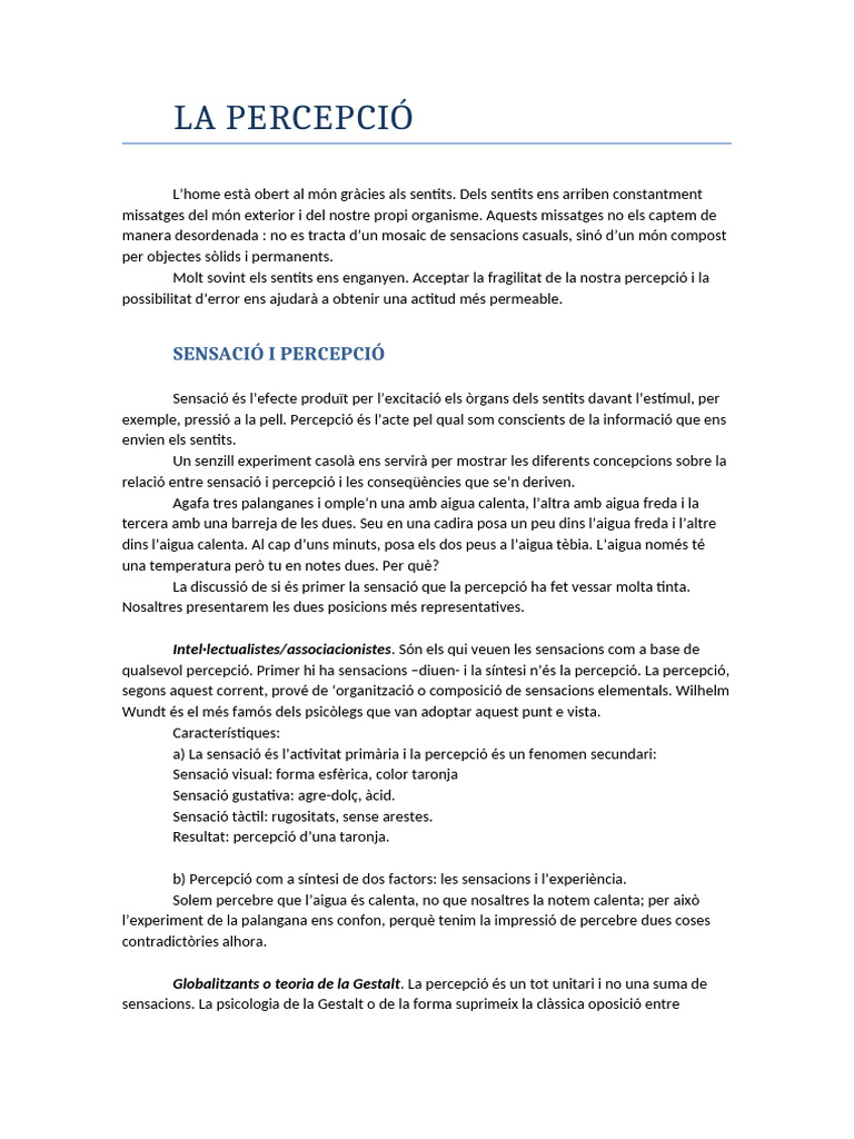 Percepcio | PDF