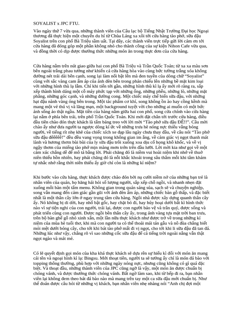 SOYALIST-x-JPC-FTU | PDF