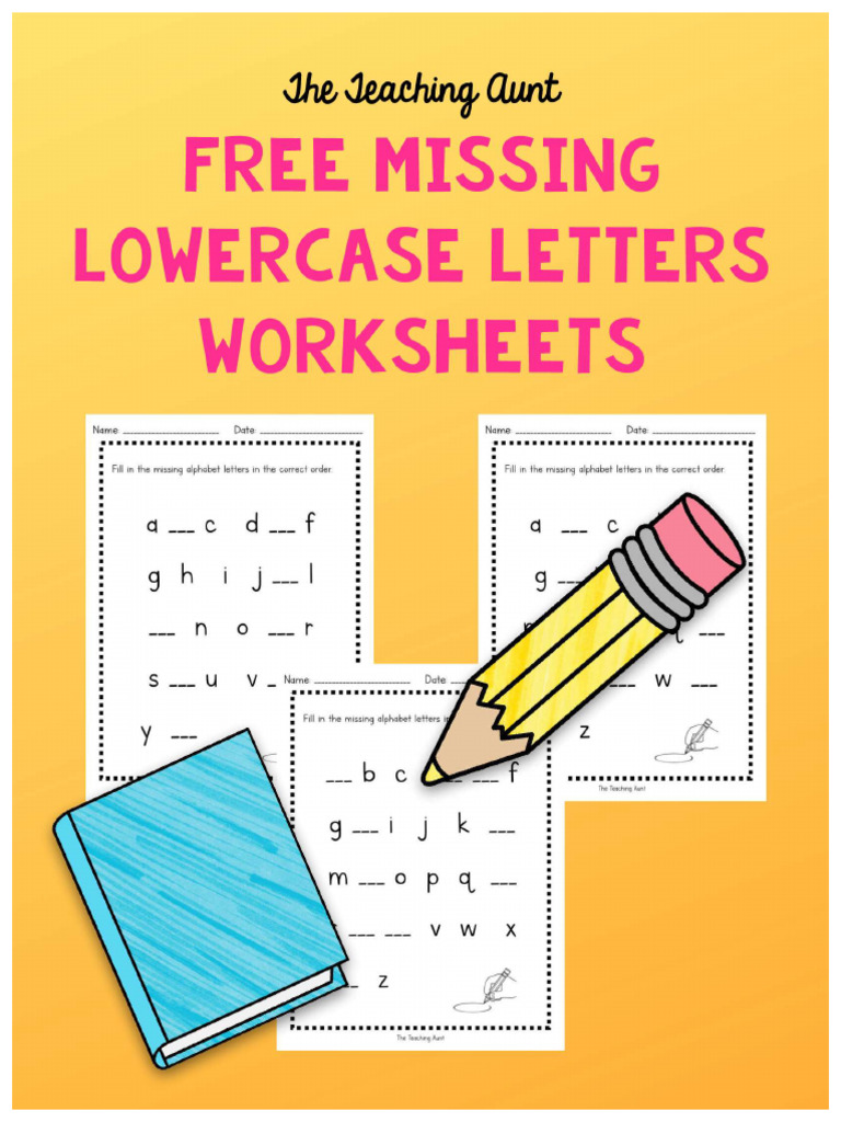 Missing Lowercase Letters Worksheets | PDF