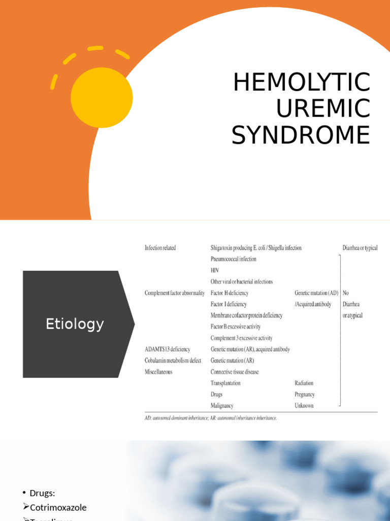 Hemolytic Uremic Syndrome Overview | PDF | Medical Diagnosis | Hematology