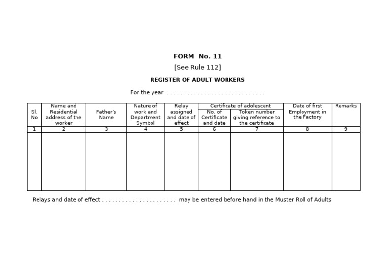 FORM No-11 | PDF