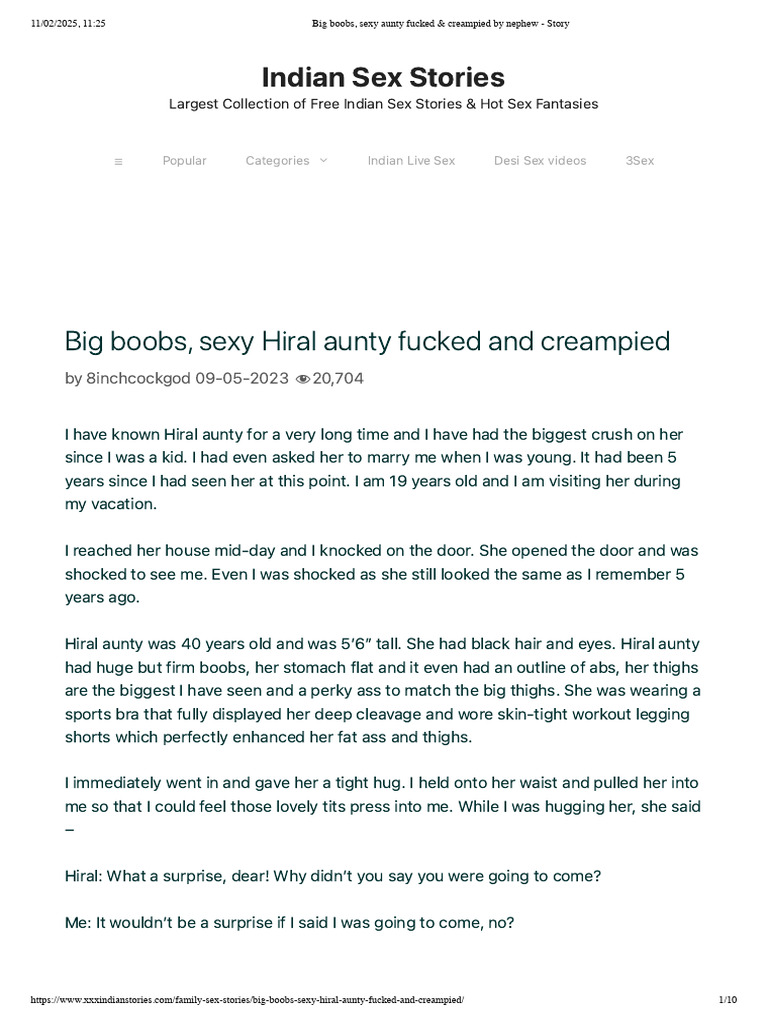 Big Boobs, Sexy Aunty Fucked & Creampied by Nephew - Story | PDF | Human Sexuality | Human ...
