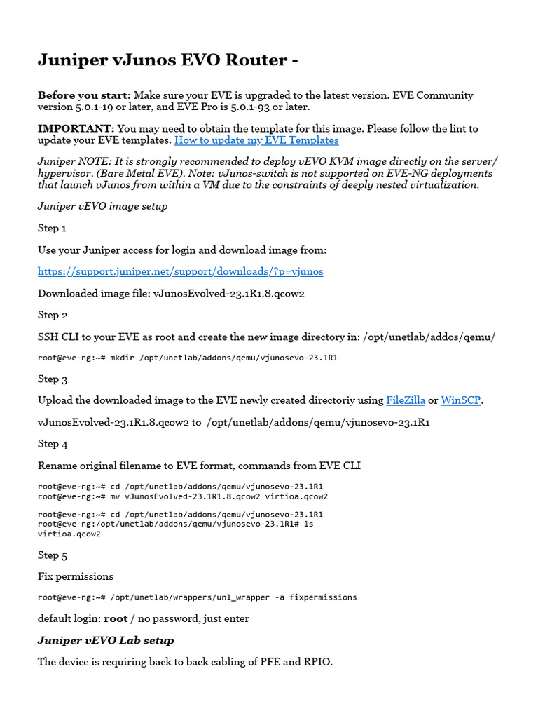 Juniper Vjunos EVO Router | PDF