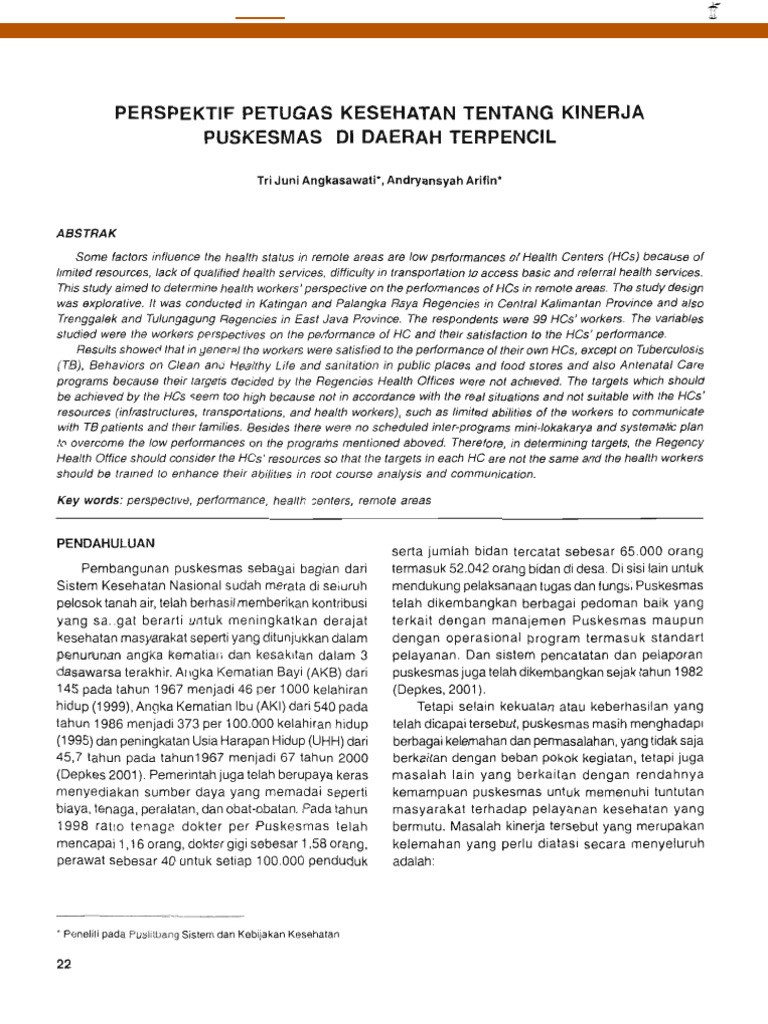 Perspektif Petugas Kesehatan Tentang Kin | PDF