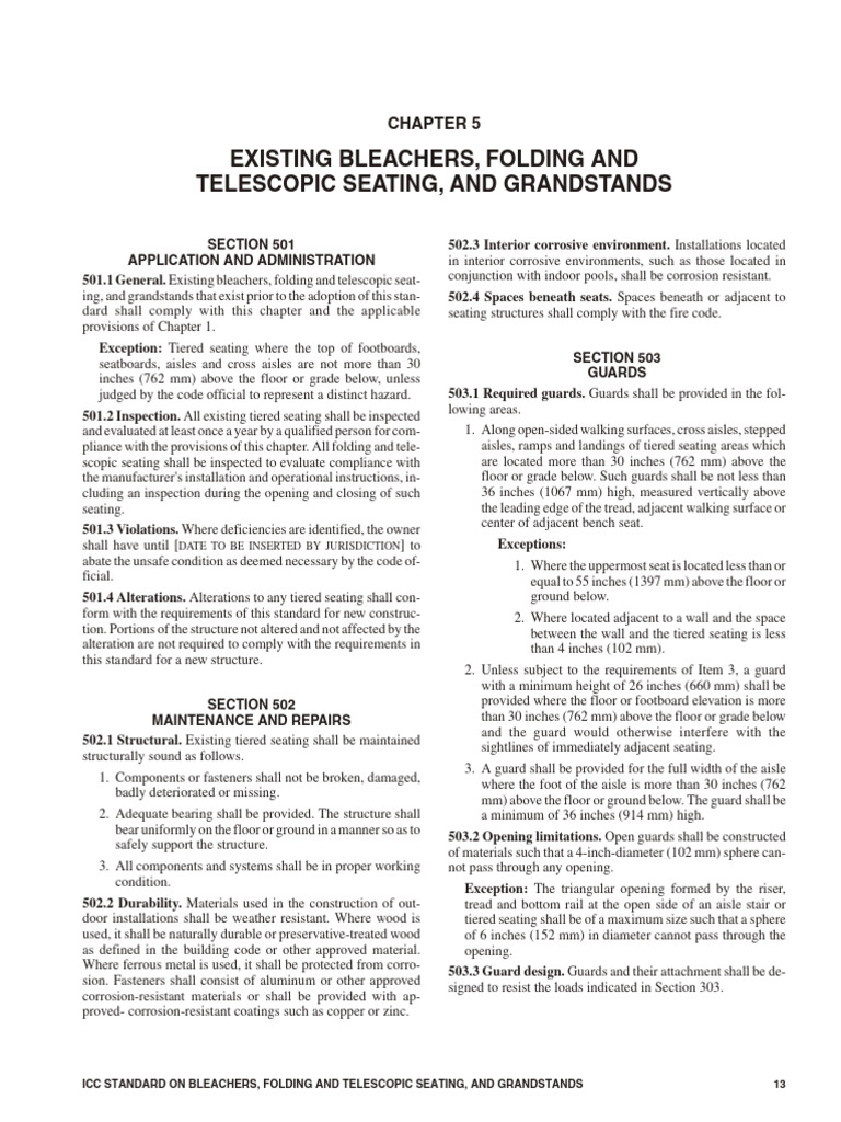 Chapter 5 - Existing Bleachers | PDF | Stairs | Building Engineering
