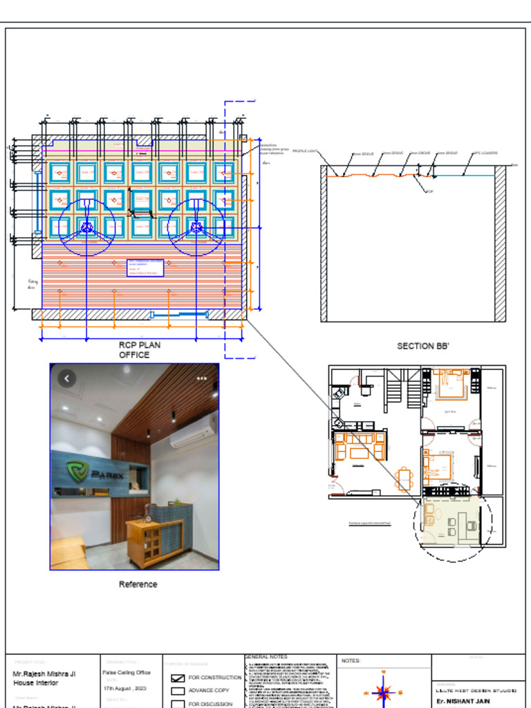 MR Rajesh Mishra Ji Office RCP Layout | PDF | Door | Architectural Elements
