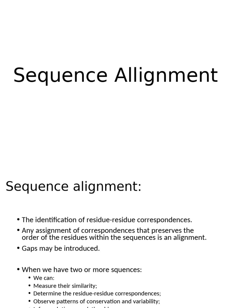Bioinfo-Ders-7-ALLIGNMENT_1 | PDF | Sequence Alignment | Nucleic Acid Sequence
