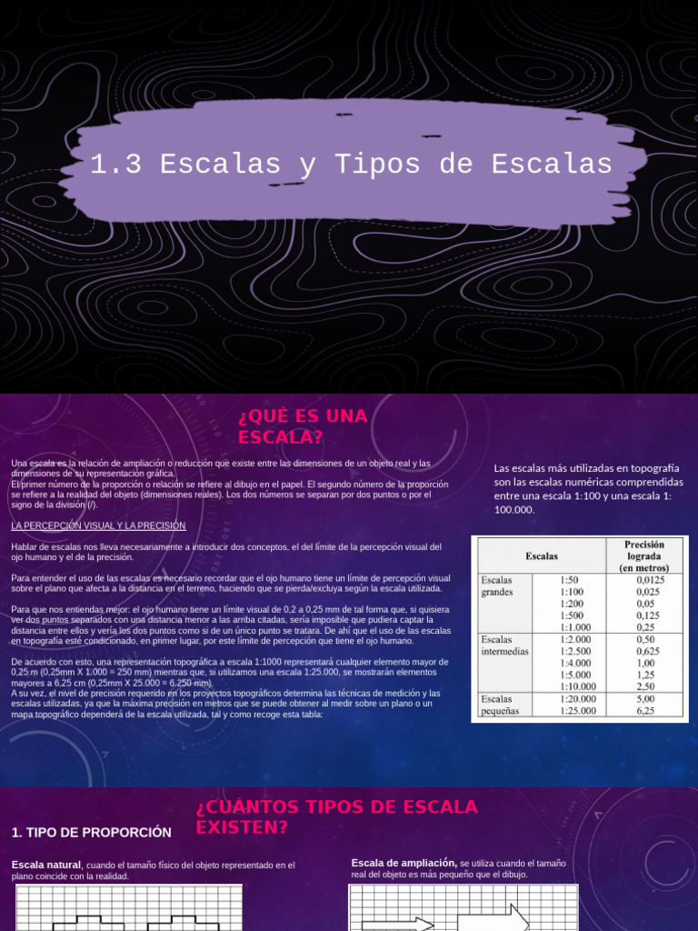 Tipos de Escalas en Topografía | PDF | Topografía