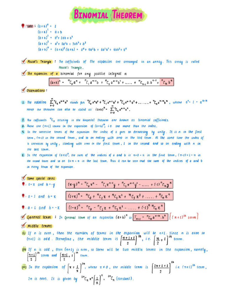 Binomial Theorem | PDF