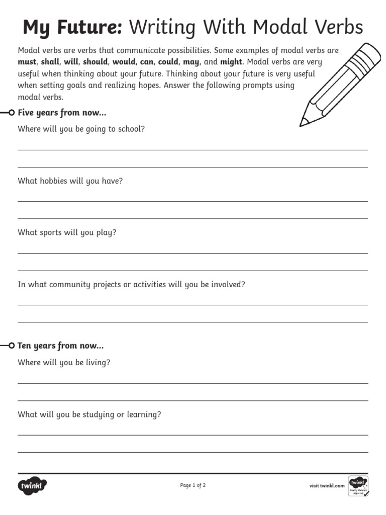 Future Goals Using Modal Verbs | PDF