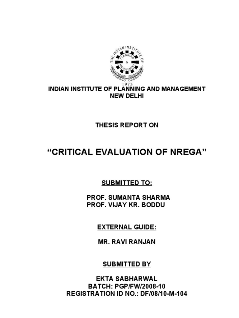 NREGA | PDF | Employment | Survey Methodology