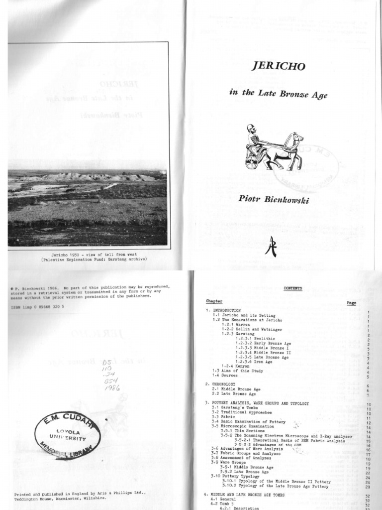 Bienkowski 1986 Jericho Site Intro | PDF