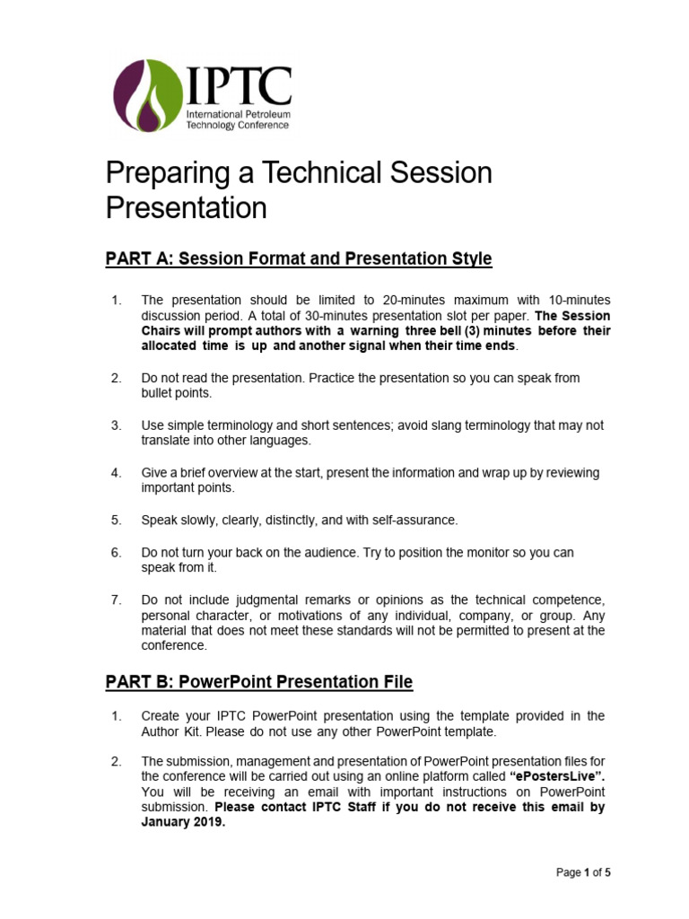 iptc_preparing_a_technical_session_presentation | PDF | Typefaces ...
