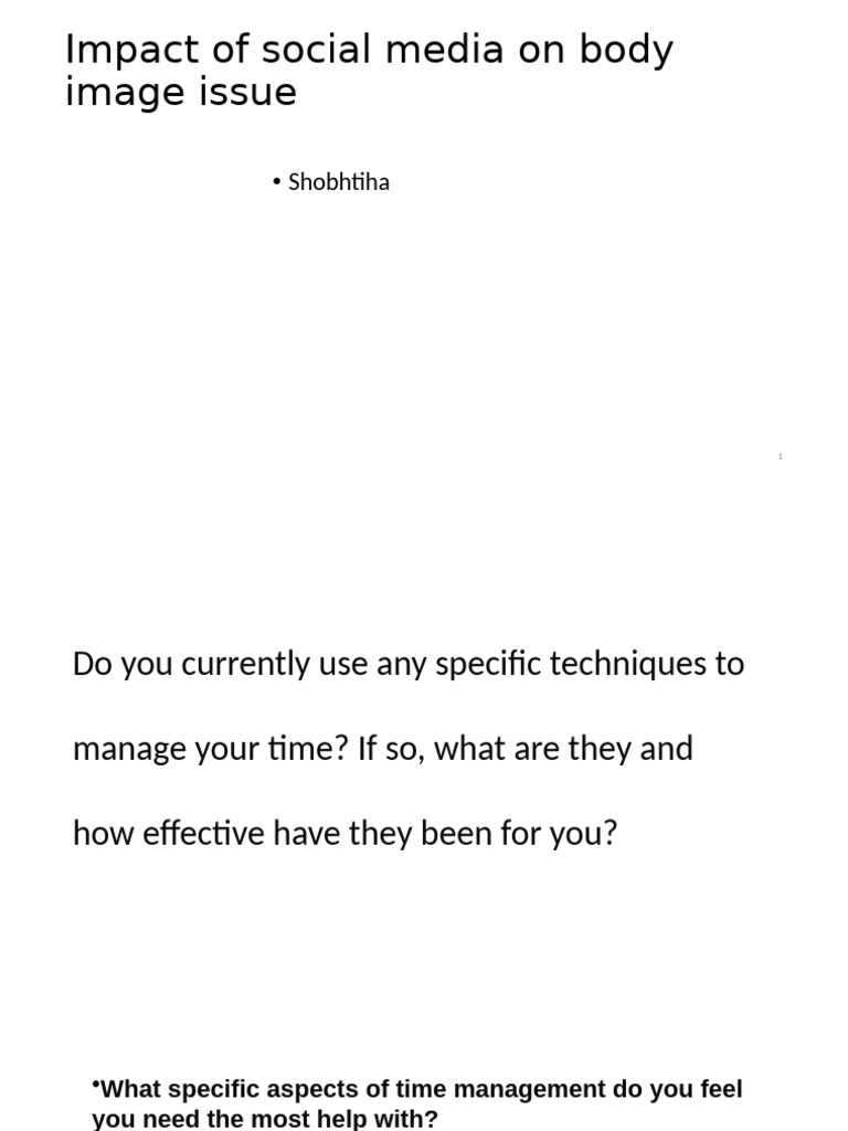 Social Media's Impact on Body Image | PDF