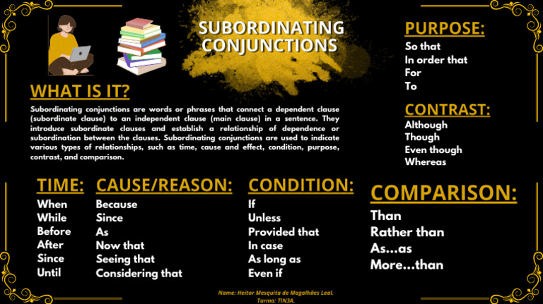 Subordinating Conjunctions | PDF