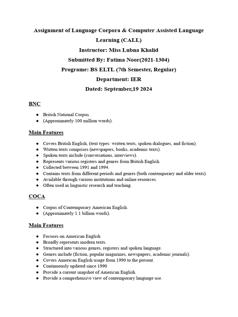 CALL Assignment of Forms (1) | PDF