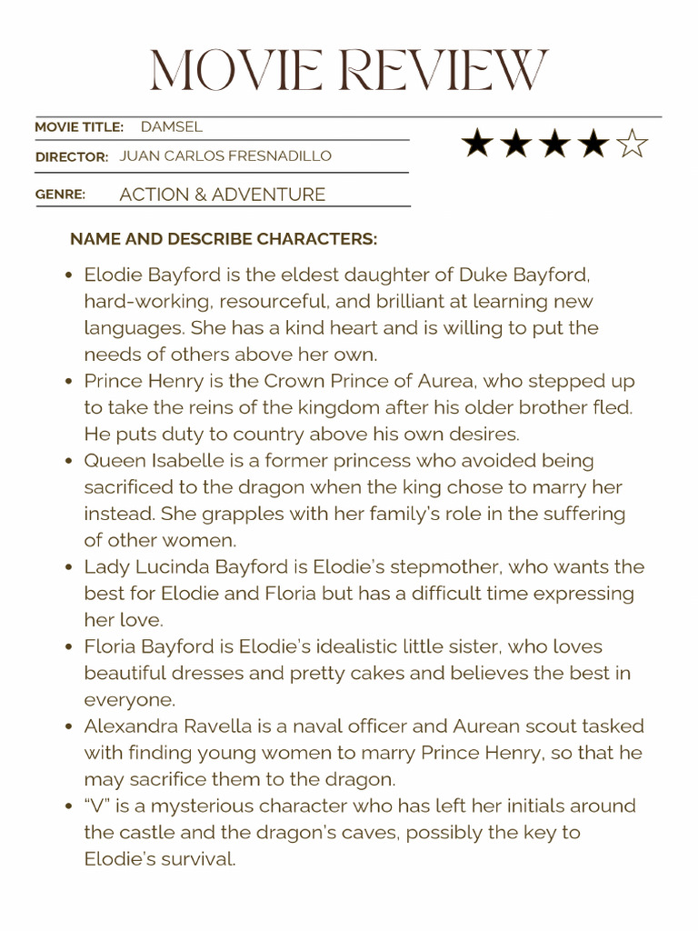 White Simple Movie Review Template.pdf | PDF