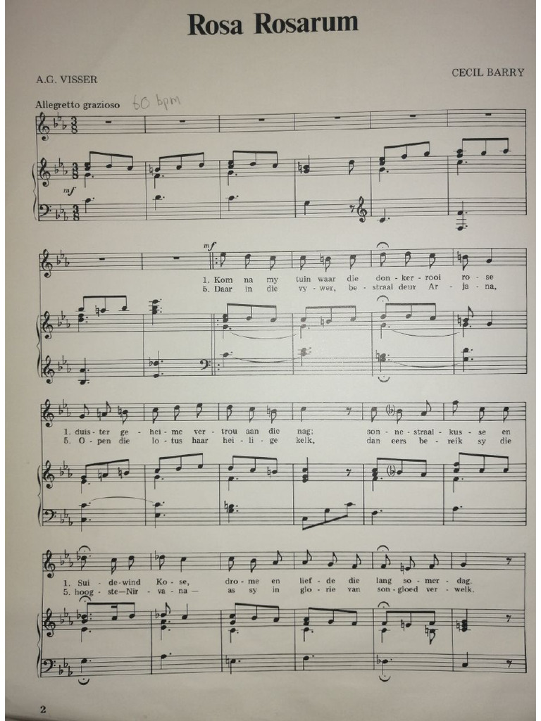 Drie Liedere Cecil Barry | PDF