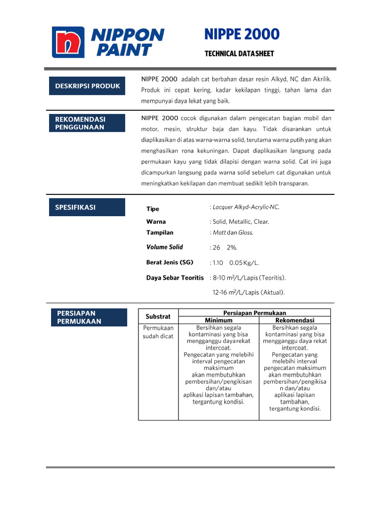TDS - Nippe 2000 - 03022023 | PDF