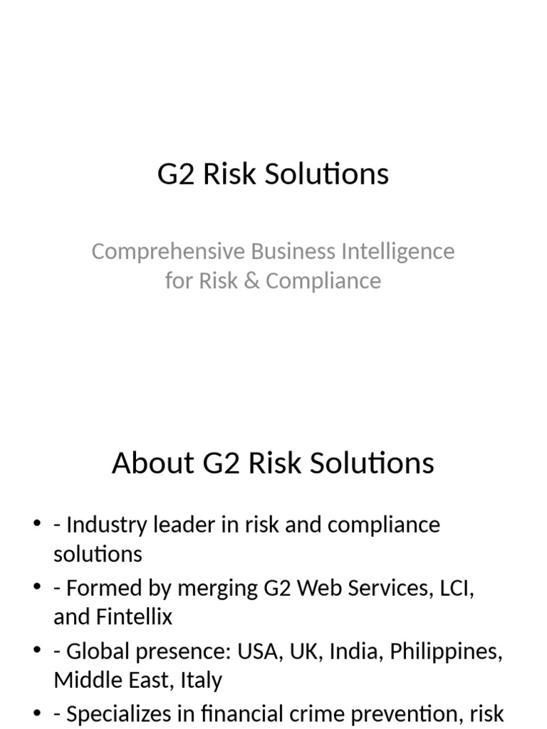 G2_Risk_Solutions_Updated_Presentation | PDF