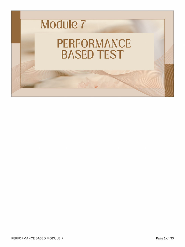 Performance Based Module 7 | PDF