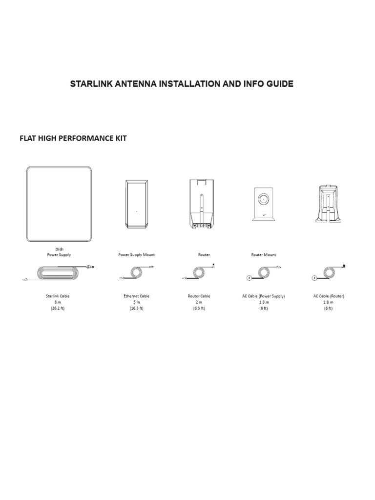 Starlink Antenna Installation Guide | PDF | Wi Fi | Computer Networking
